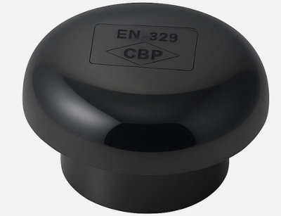 BLACK SOLVENT WELD MUSHROOM VENT COWL FOR 4" / 110MM SOIL SOIL STACK