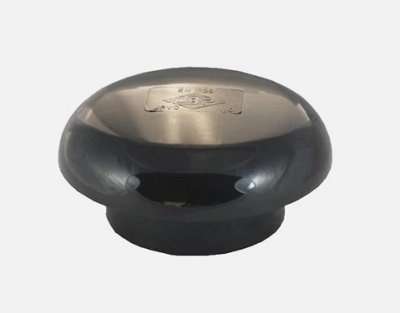 BLACK SOLVENT WELD MUSHROOM VENT COWL FOR 4" / 110MM SOIL SOIL STACK