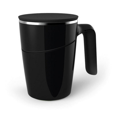 Black Spill Resistant Mug - Non-Tip Vacuum Cup with Stainless Steel ...