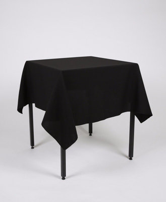 Black Square Tablecloth 147cm x 147cm (58" x 58") | DIY at B&Q