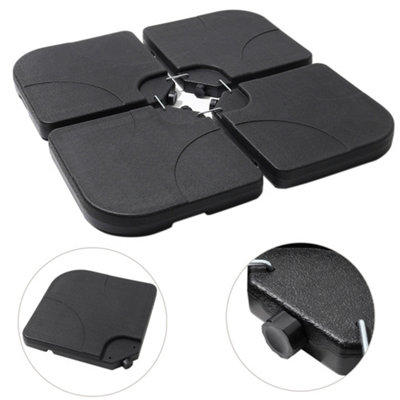 Black Square Water and Sand Filled Plastic Garden Parasol Base ...