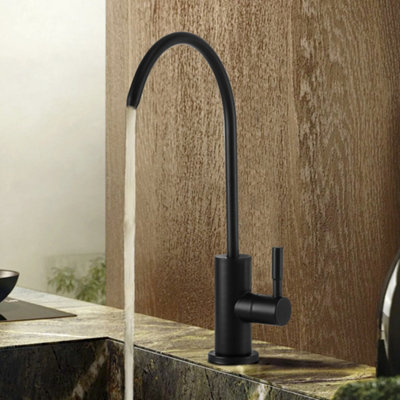 Black Stainless Steel Brushed Kitchen Tap Kitchen Water Filter Faucet