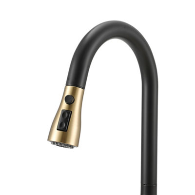 Black Stainless Steel Side Lever Kitchen Spring Neck Pull Out Kitchen ...