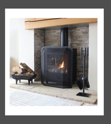 Black Steel Fire Guard Screen Quantock Spark Fireplace Cover 61cm x ...