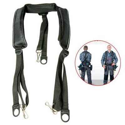 Black Super Heavyweight Support Tool Belt Braces Fit Makita Dewalt ...