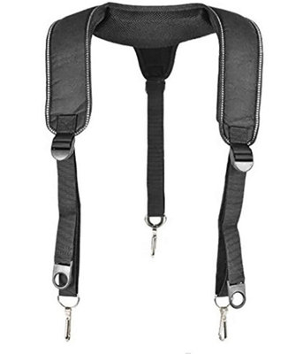 Black Super Heavyweight Support Tool Belt Braces Fit Makita Dewalt ...