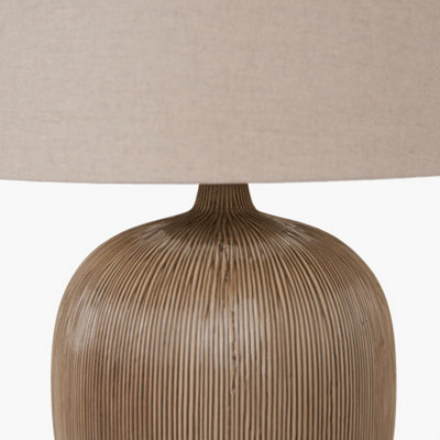 Black Textured Ceramic Table Lamp