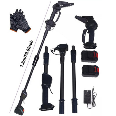 Black Tree Pruner Telescopic Branch Cutter Pruning Trimmer Long Reach Pole