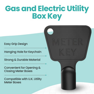 Black Triangle Utility Gas Meter Box Keys, Gas & Electric Meter Key ...