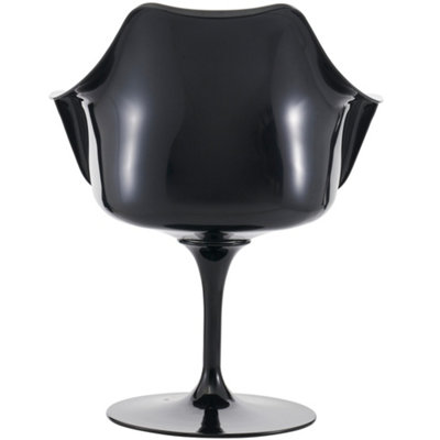 Black Tulip Armchair with Luxurious Cushion Raspberry | DIY at B&Q