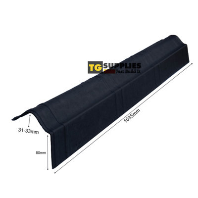 Black Universal BituVerge Gable End - Verge Trim For Corrugated Bitumen ...