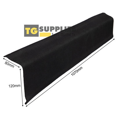 Black Universal CorruGuard Roofing Verge - Corrugated Roofing Side ...