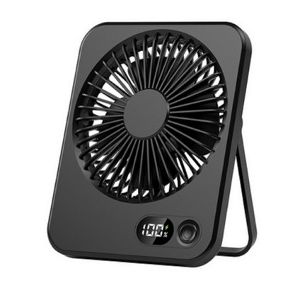 Black USB Rechargeable Desktop Fan