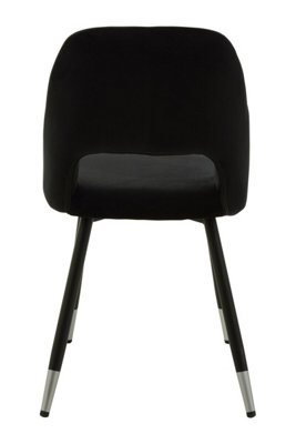 Black Velvet Dining Chair, Velvet Upholstery Accent Dining Table Chair ...