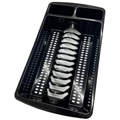 Black Washing Up Bowl & Black Dish Drainer Rack