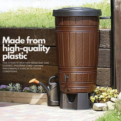 Black Water Butt Stand for Rain Water Collectors (31 cm x 52 cm ...