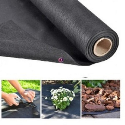 Black Weed Control Fabric Roll 1.5x8M for Garden Beds - Ground Cover ...