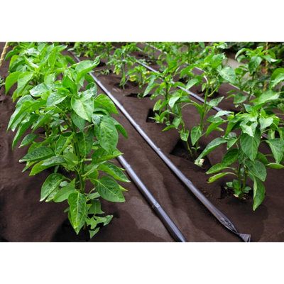 Black Weed Fabric Membrane Anti-Weed Fleece 5x1.5M Garden Cover Patio ...