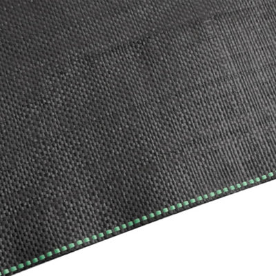 Black Weed Membrane 1.5x50 m PP - Heavy Duty Weed Control Fabric Ground ...