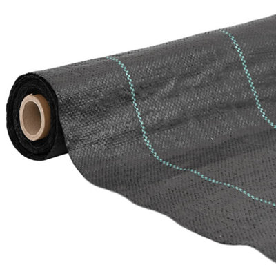 Black Weed Membrane 2x150 m PP Weed Control Fabric Garden Landscaping