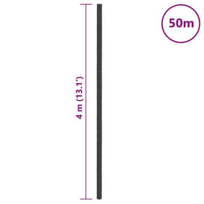 Black Weed Membrane 4x50 m PP - Weed Control Fabric, Ground Cover