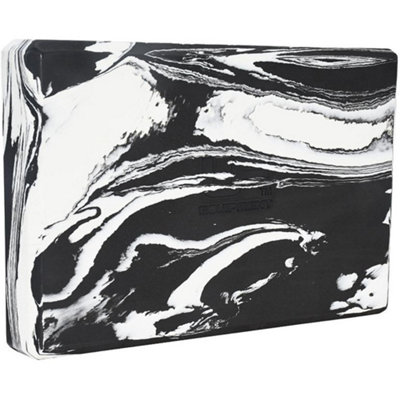 Black & White Marbled Yoga Block - Sturdy Foam & Lightweight ...