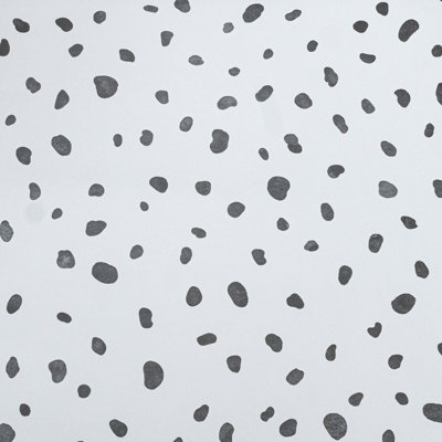 Black & White Wallpaper Dalmatian Spot Dot Pattern Smooth Thick Paste ...