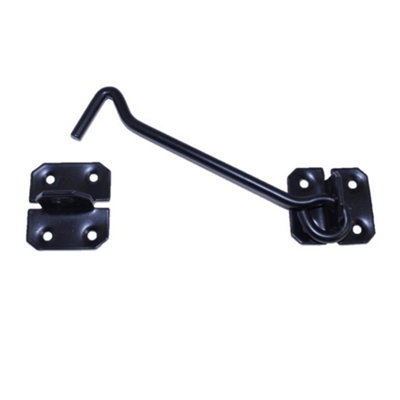 Black Wire Cabin Hook Fence Latch 8"