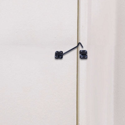 Black Wire Cabin Hook Fence Latch 8"