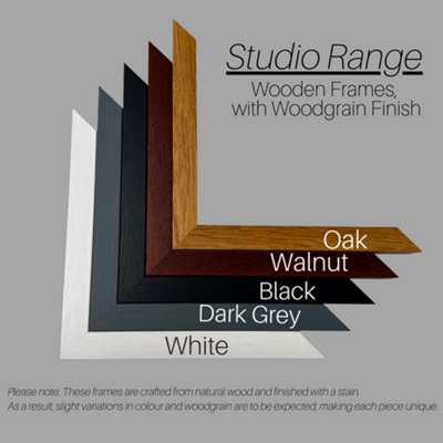 Black Wooden Multi Aperture Photo Frame. Holds Six 5x7