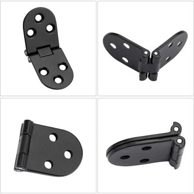 Black Zinc Alloy 180 Degree Flip Hinges with Round Edge for Folding ...