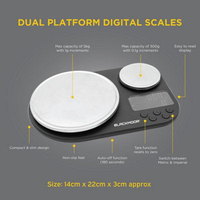 Blackmoor Dual Platform Electric Kitchen Scale