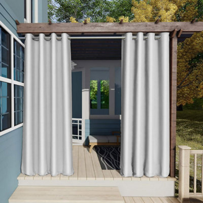 Blackout Curtains Thermal 1 Panel Drapes Silk Sheen Eyelet Waterproof ...