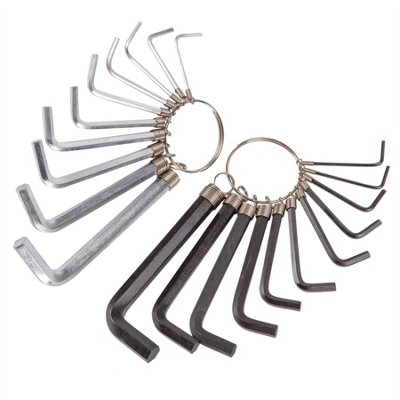 Blackspur - 20pc Carbon Steel Hex Key Set - Multicolour | DIY at B&Q
