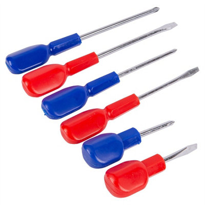 Blackspur 6pc Carbon Steel Cabinet Handle Screwdriver Set - Multicolour