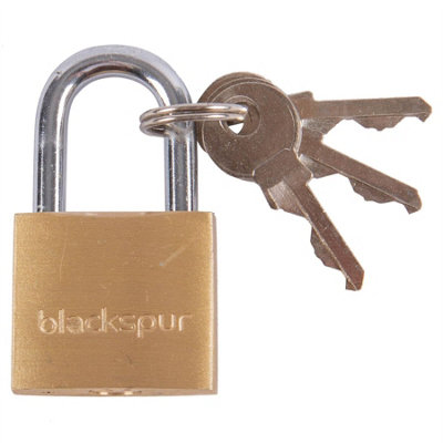 Blackspur - Brass Heavy-Duty Padlock - 3cm | DIY at B&Q