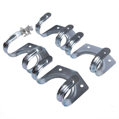 Blackspur Carbon Steel Tool Storage Hooks - Pack of 4
