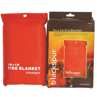 Blackspur Fire Blanket Red (1m x 1m) | DIY at B&Q