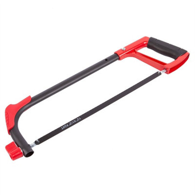 Blackspur Heavy-Duty Carbon Steel Hacksaw with TPR Grip - 30cm - Orange