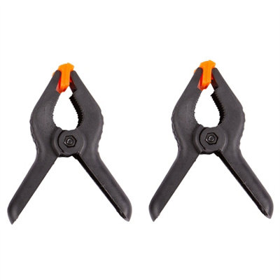 Blackspur Heavy-Duty Spring Clamps - 114mm - Black - Pack of 2