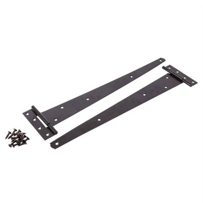 Blackspur Heavy-Duty T-Hinges - 457mm - Black - Pack of 2