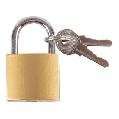 Blackspur - Iron Padlock - 3cm - Brass | DIY at B&Q