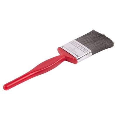 Blackspur - Plastic DIY Paint Brush - 5cm - Red | DIY at B&Q