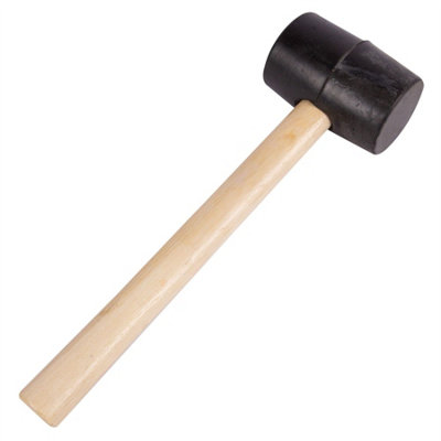 Blackspur Rubber Mallet with Wooden Handle - 16oz