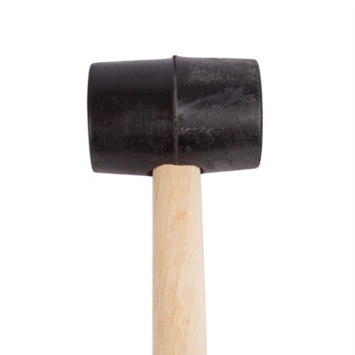 Blackspur Rubber Mallet with Wooden Handle - 16oz