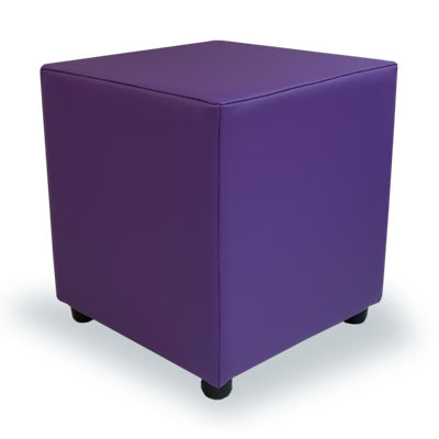Blackurrent Purple Faux Leather Cube Seat