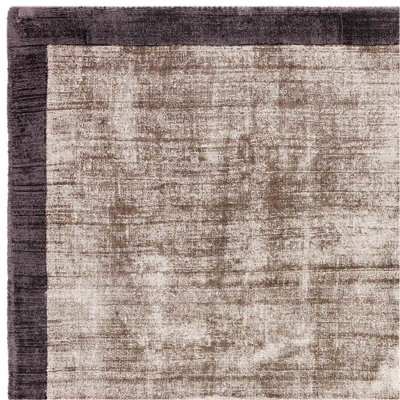 Blade Border Handwoven Rug Charcoal Moleskin 09 Rug 200x290cm for the