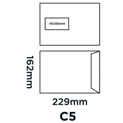 Blake Purely Everyday C5 229 x 162 mm 100 gsm Pocket Peel & Seal Window ...
