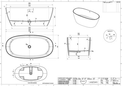 Blake Stone Freestanding Bath 1600 - Matt White