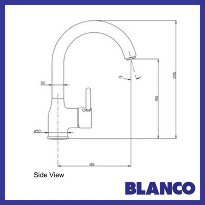 Blanco Regent Eco Flow Mono Kitchen Mixer Tap - Chrome Finish